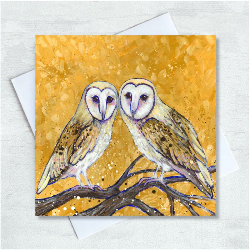 Barn Owls Greetings Card | Joanne Wishart