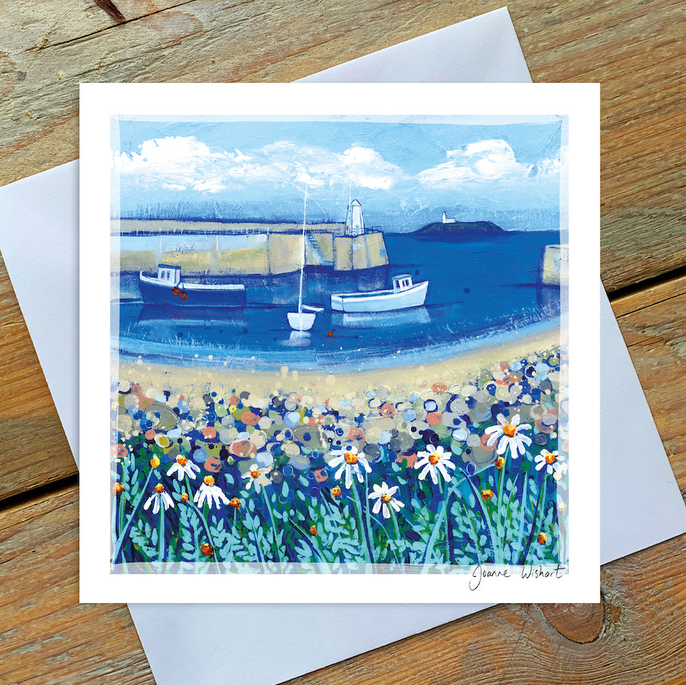 Seahouses Shores | Greetings Card | Joanne Wishart