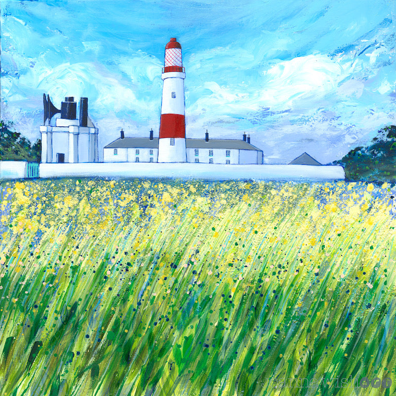 Souter Lighthouse in Spring Art Print | Joanne Wishart