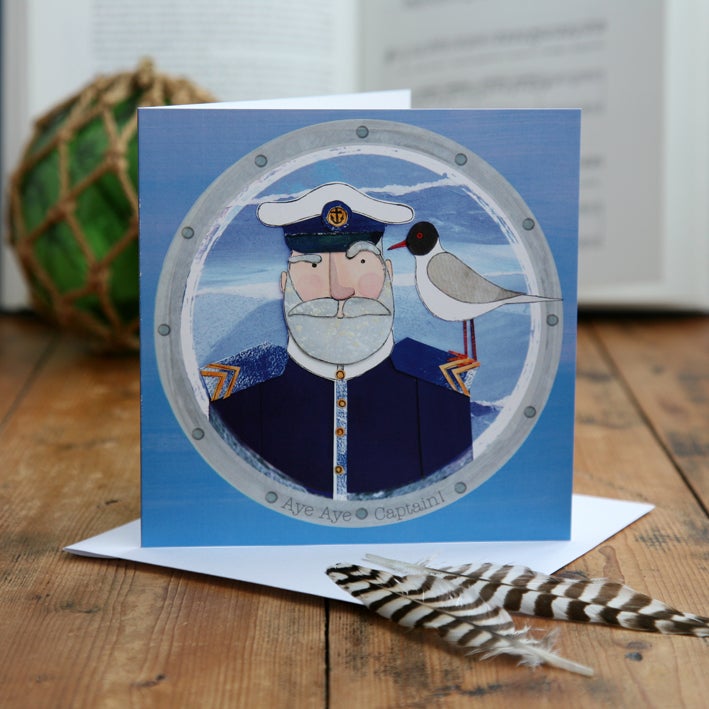 Aye Aye Captain! | Greetings Card for Men | Joanne Wishart