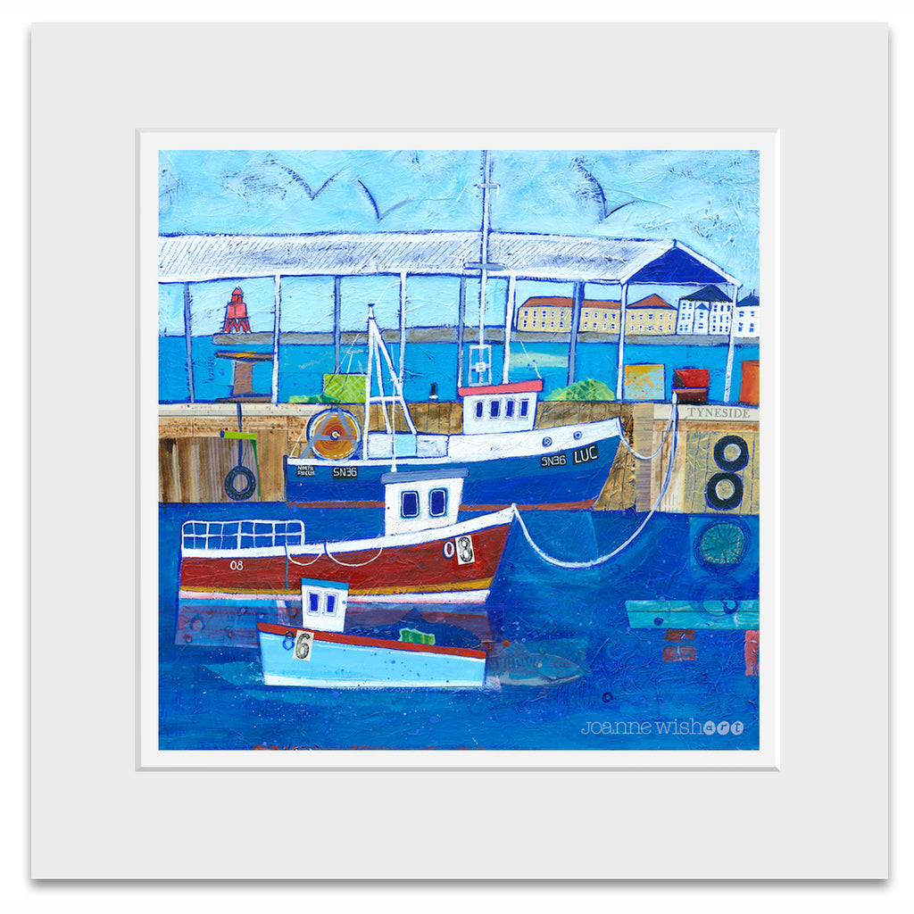 Fish Quay Boats Art Print | Joanne Wishart